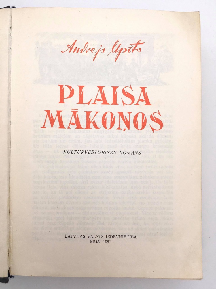 Plaisa mākoņos. Andrejs Upītis, Latviešu oriģinālliteratūra ...