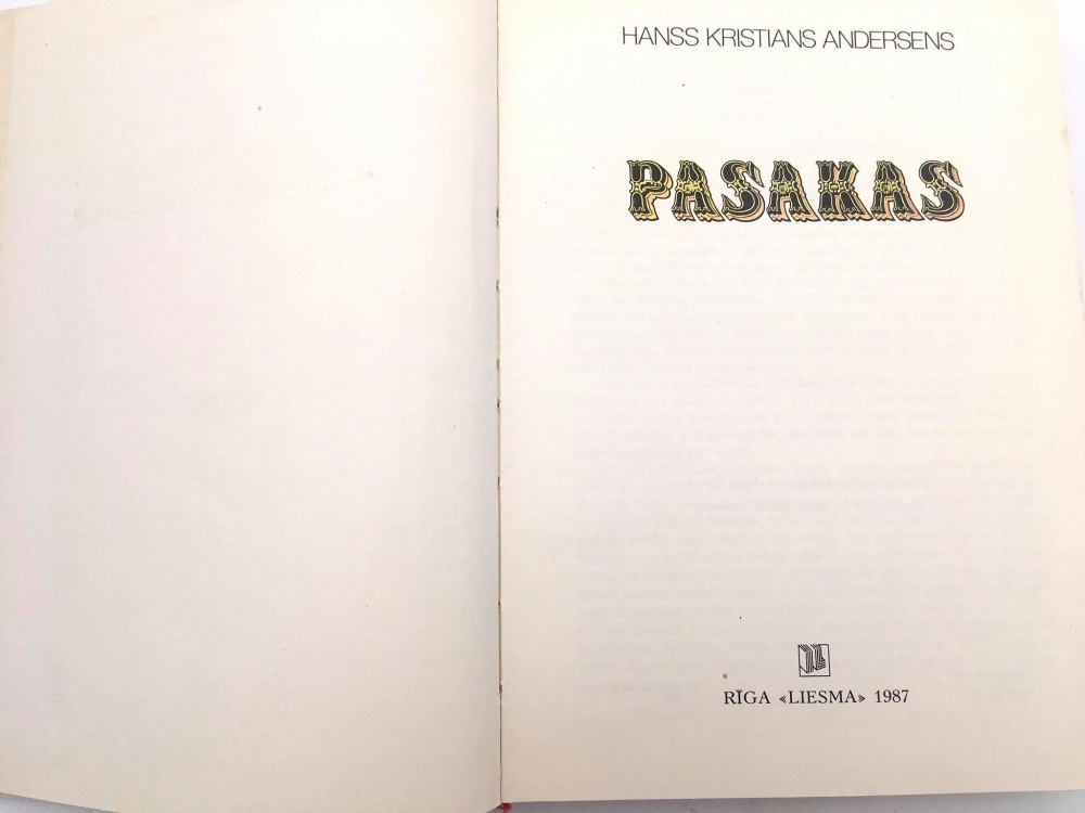 Pasakas. Hanss Kristians Andersens, Bērniem, Bērniem/Jauniešiem, Lietotas Grāmatas iegādei ...